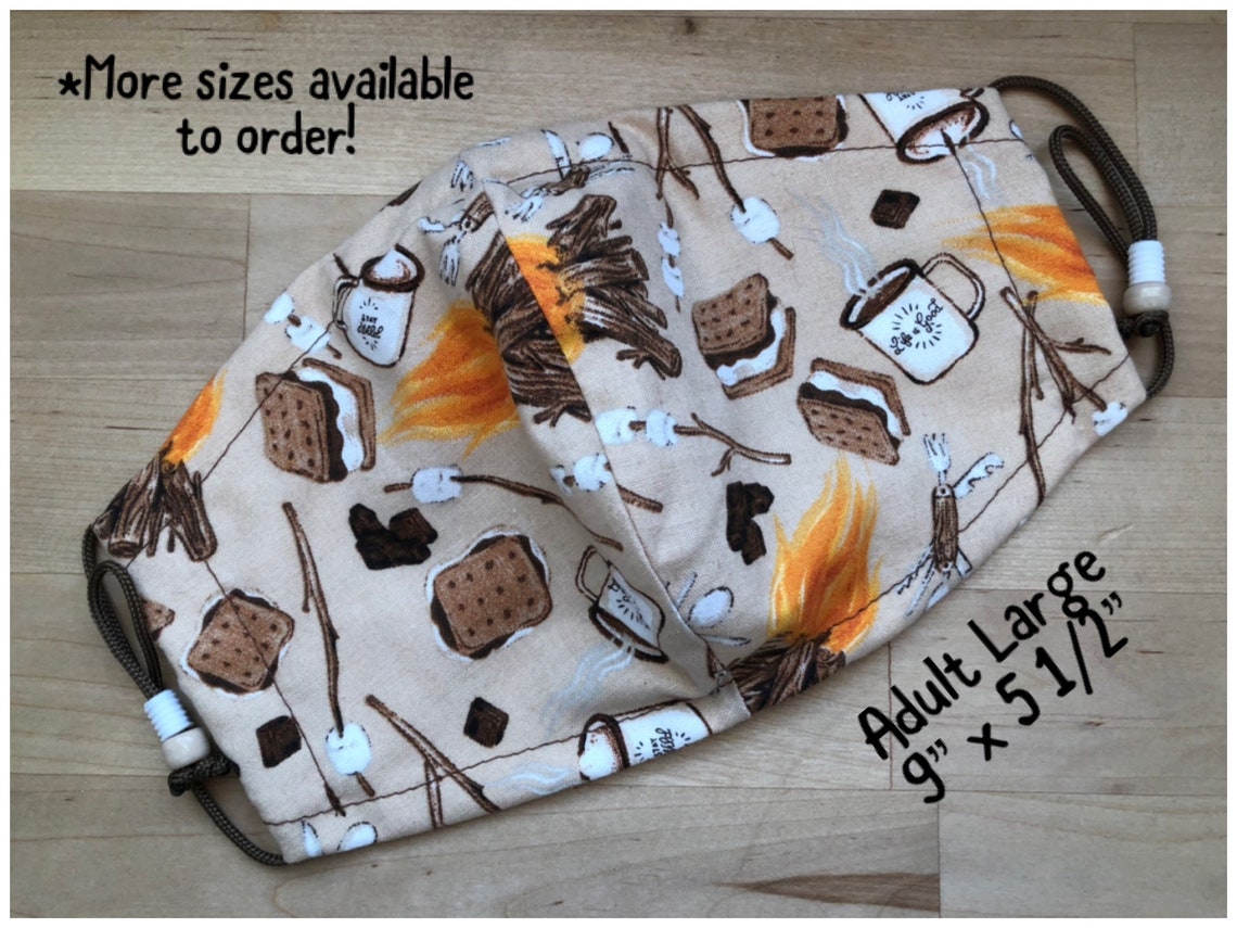 Smores Face Mask Hot Chocolate Mask Camp Fire Mask Filter | Etsy