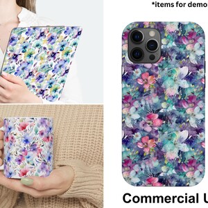 Floral Digital Paper Pack, SEAMLESS Pattern, 12x12 Digital Paper ...