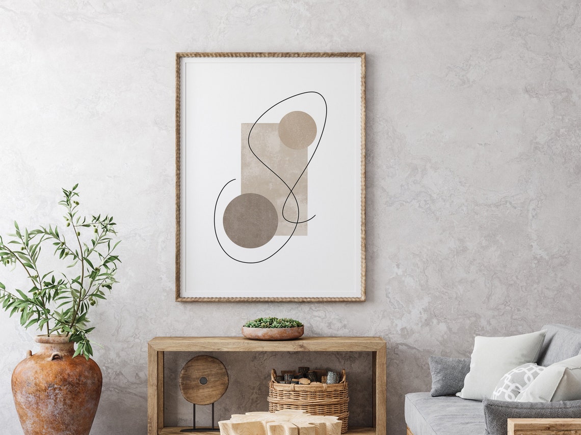 Large Minimal Art Beige Abstract Art Neutral Tone PRINTABLE - Etsy