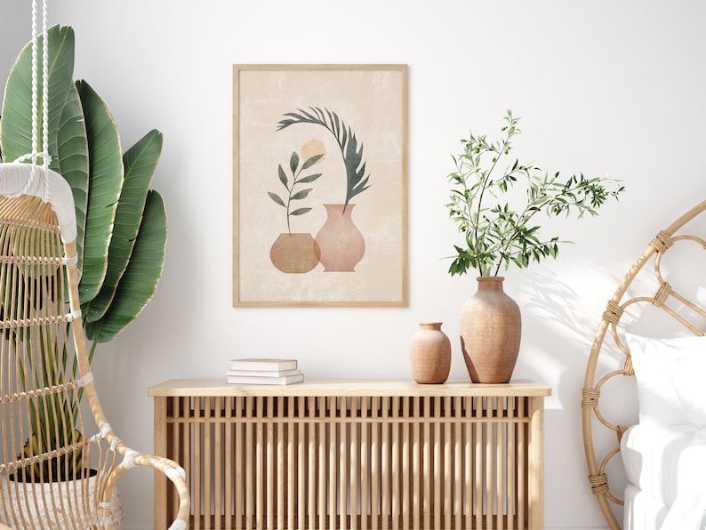 Botanical Prints, Neutral Wall Art, Digital Download, Boho Wall Decor ...
