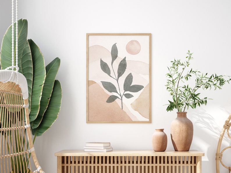 Boho Plant Art Print PRINTABLE Wall Art Botanical Poster - Etsy