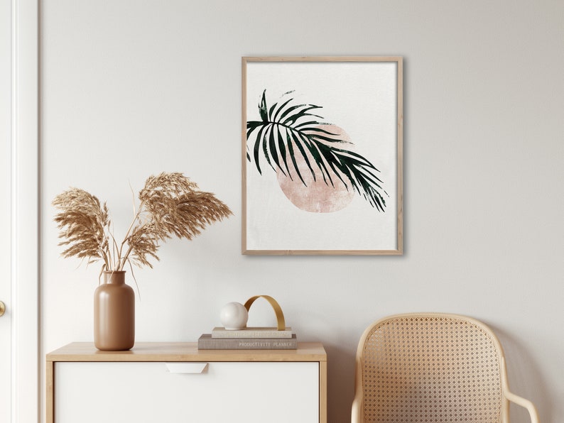 Tropical Plant Print Boho Sun PRINTABLE Wall Art Abstract - Etsy