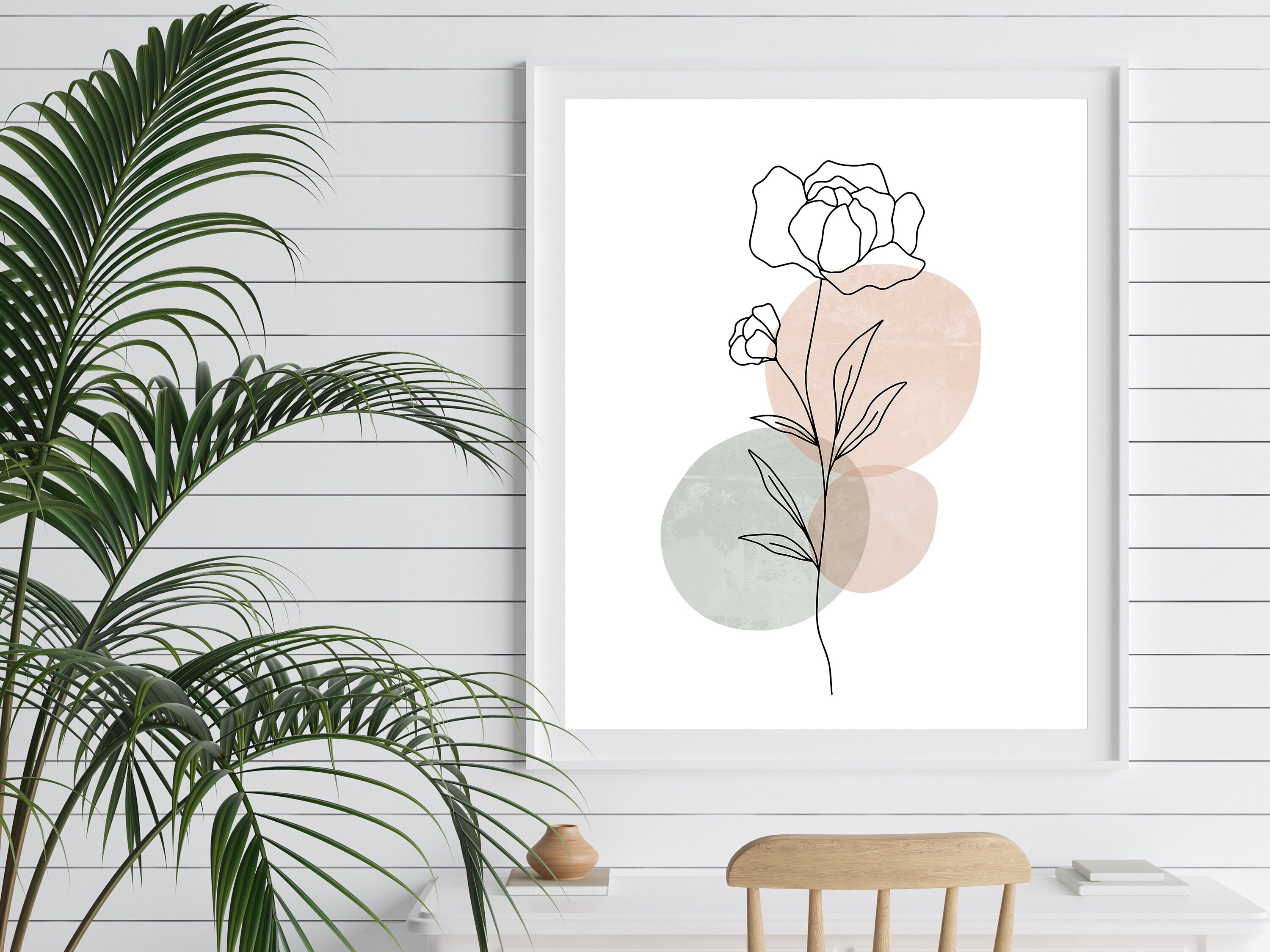 Abstract Flower Line Art Prints DIGITAL DOWNLOAD Floral Line - Etsy