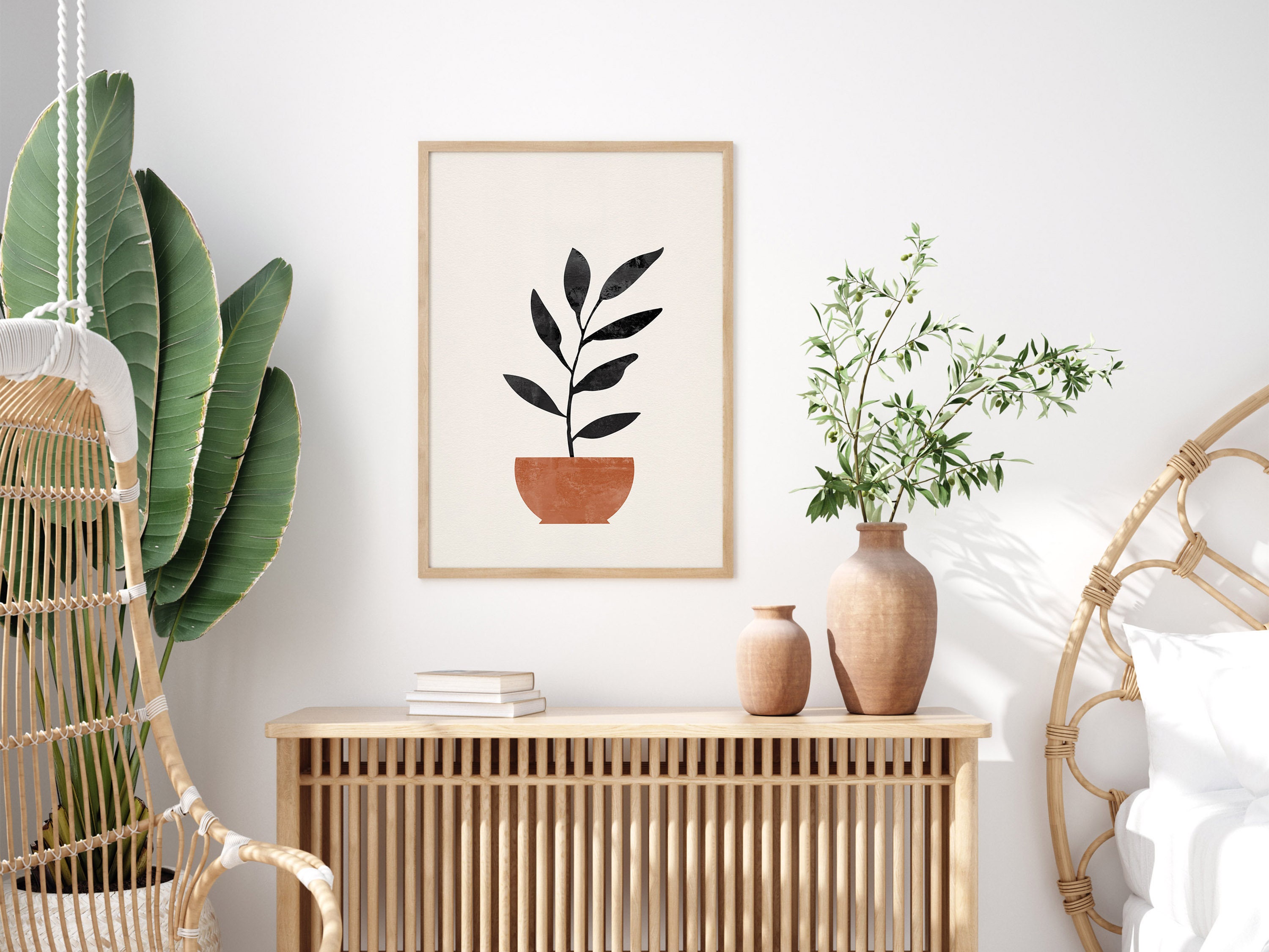 Minimalist Print Boho Plant Print DIGITAL DOWNLOAD | Etsy