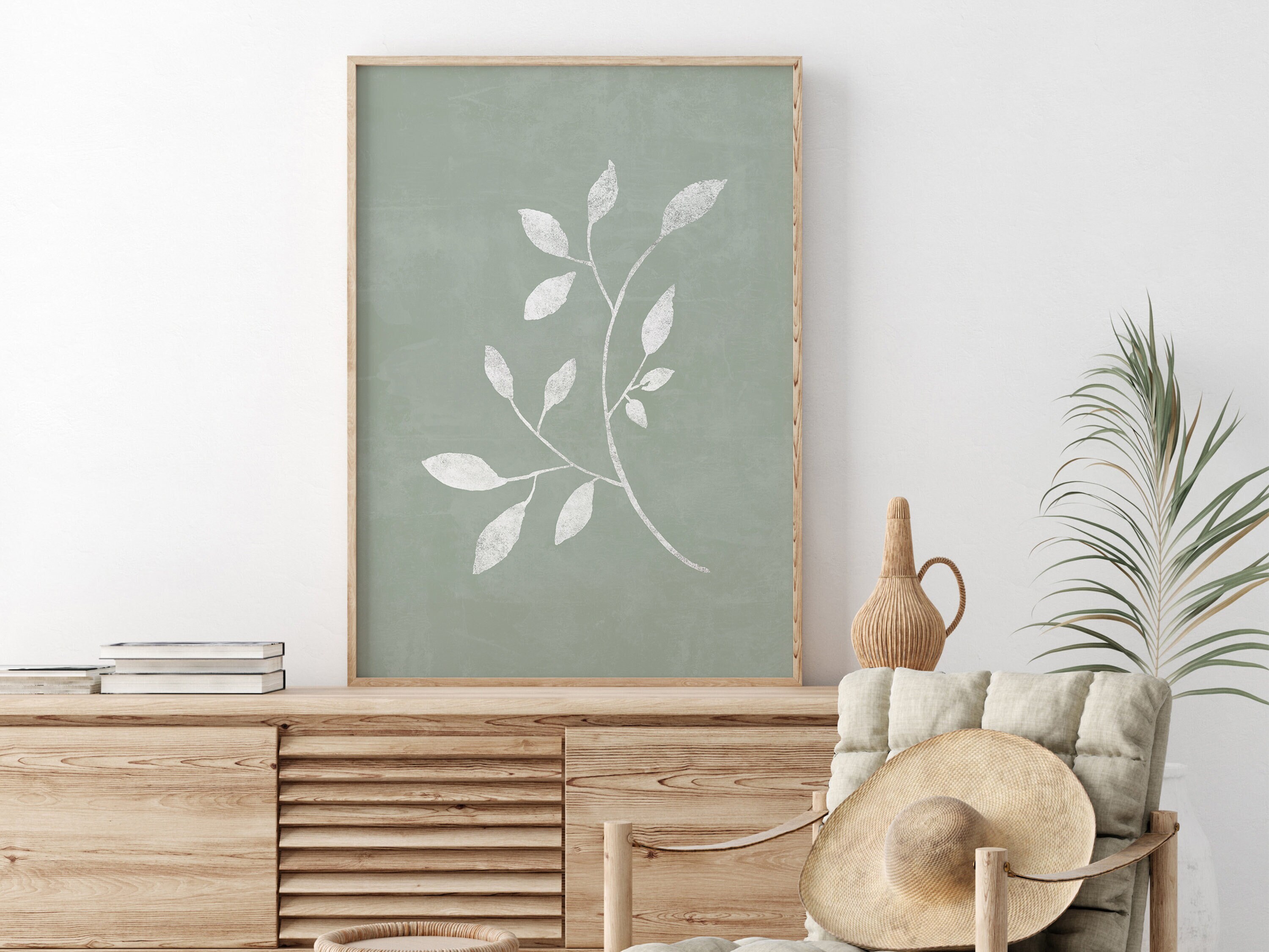 Sage Green Decor PRINTABLE Wall Art Botanical Print | Etsy