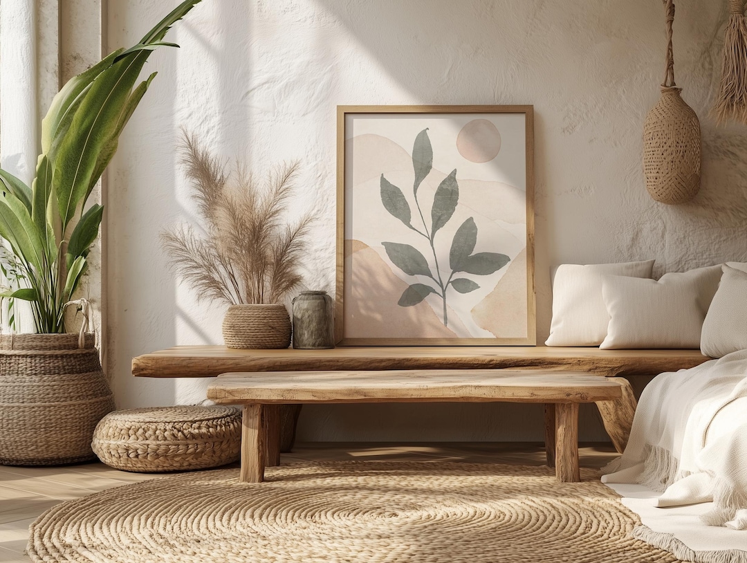 Boho Plant Art Print, PRINTABLE Wall Art, Botanical Poster, Abstract ...