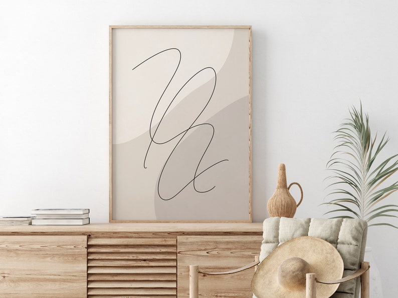 Abstract Line Art One Line Drawing Print PRINTABLE Wall Art - Etsy