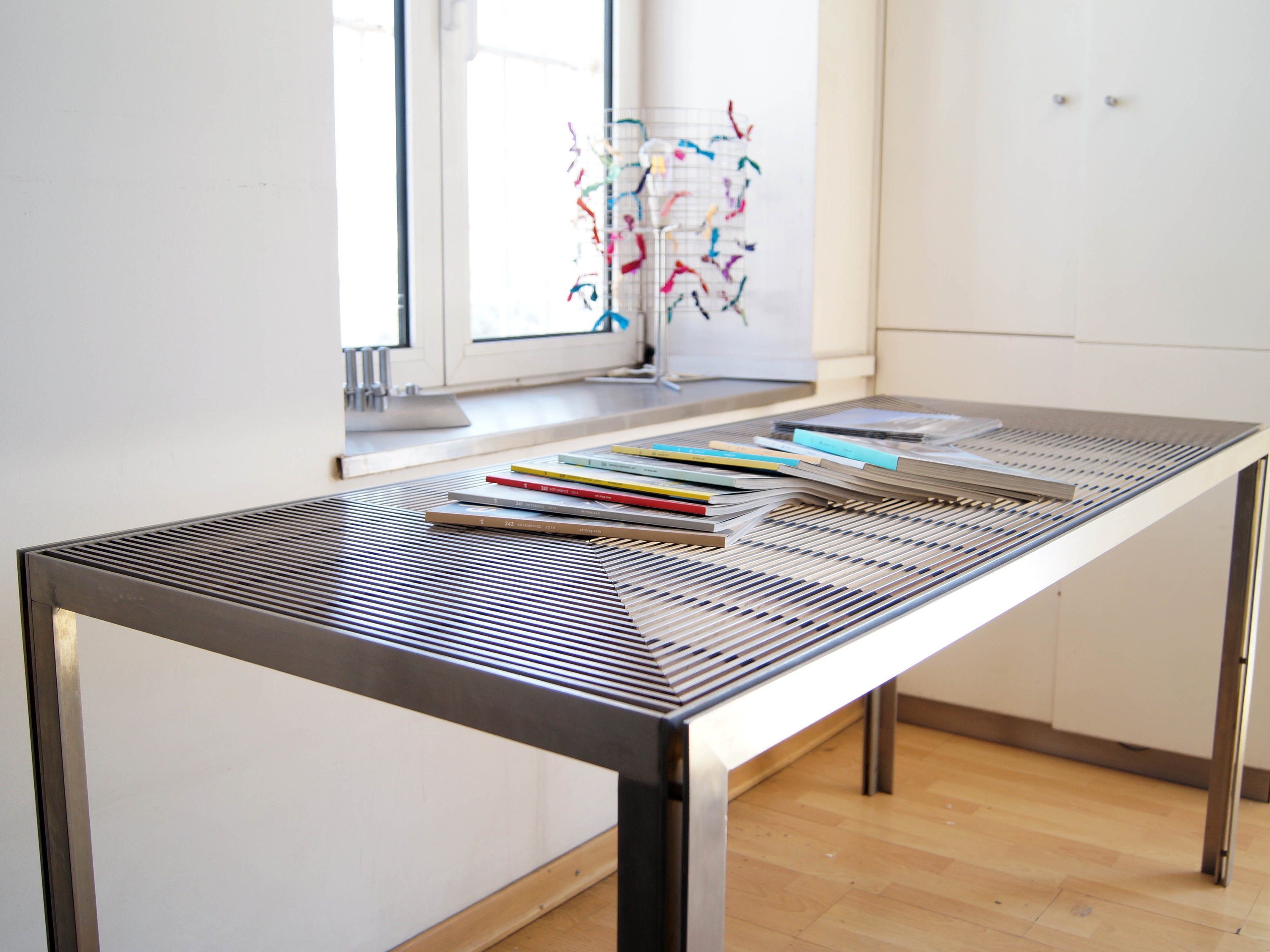 Modern Large Stainless Steel Table - Etsy