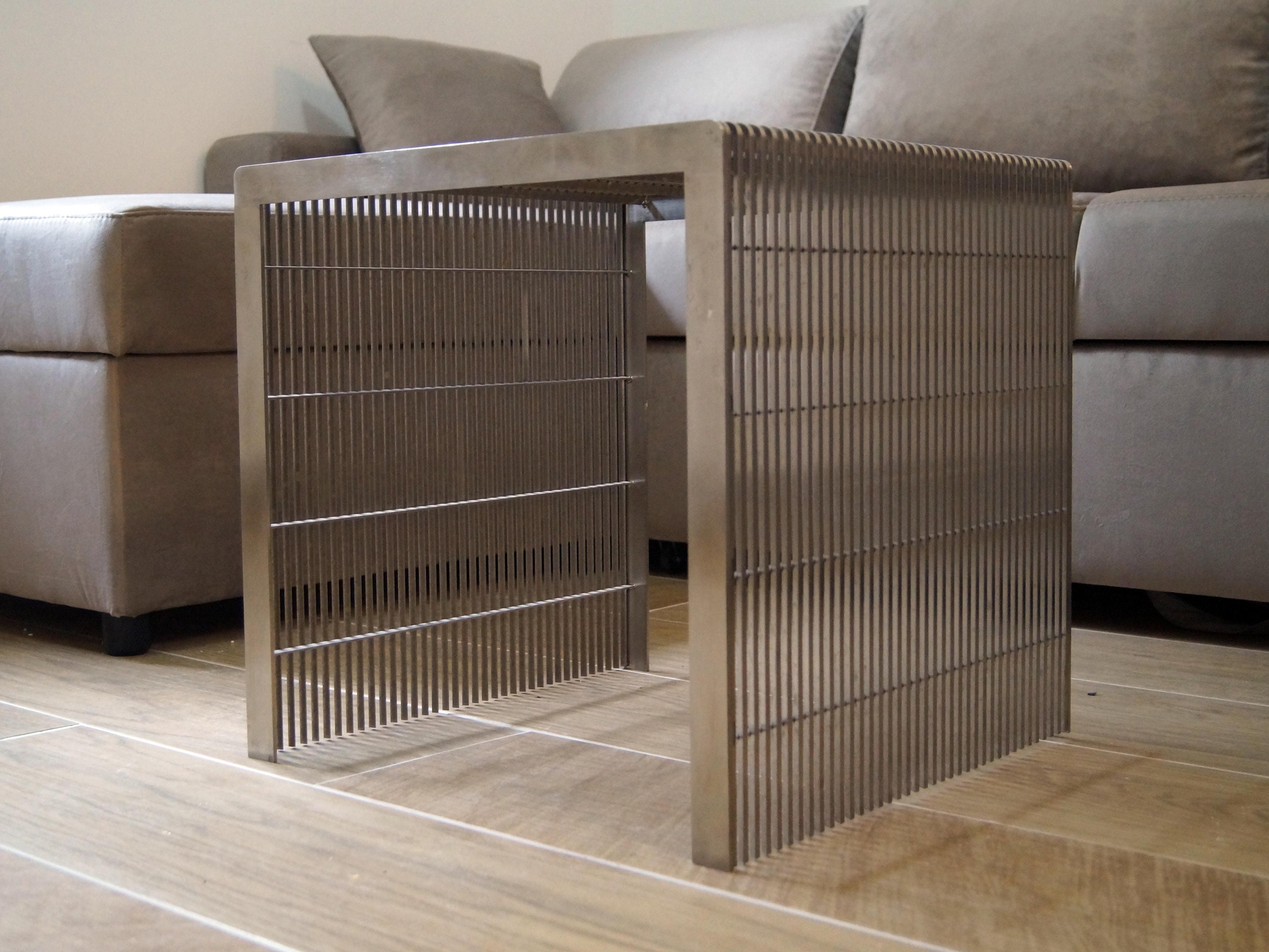 Large Stainless Steel Modern Design Table - Etsy