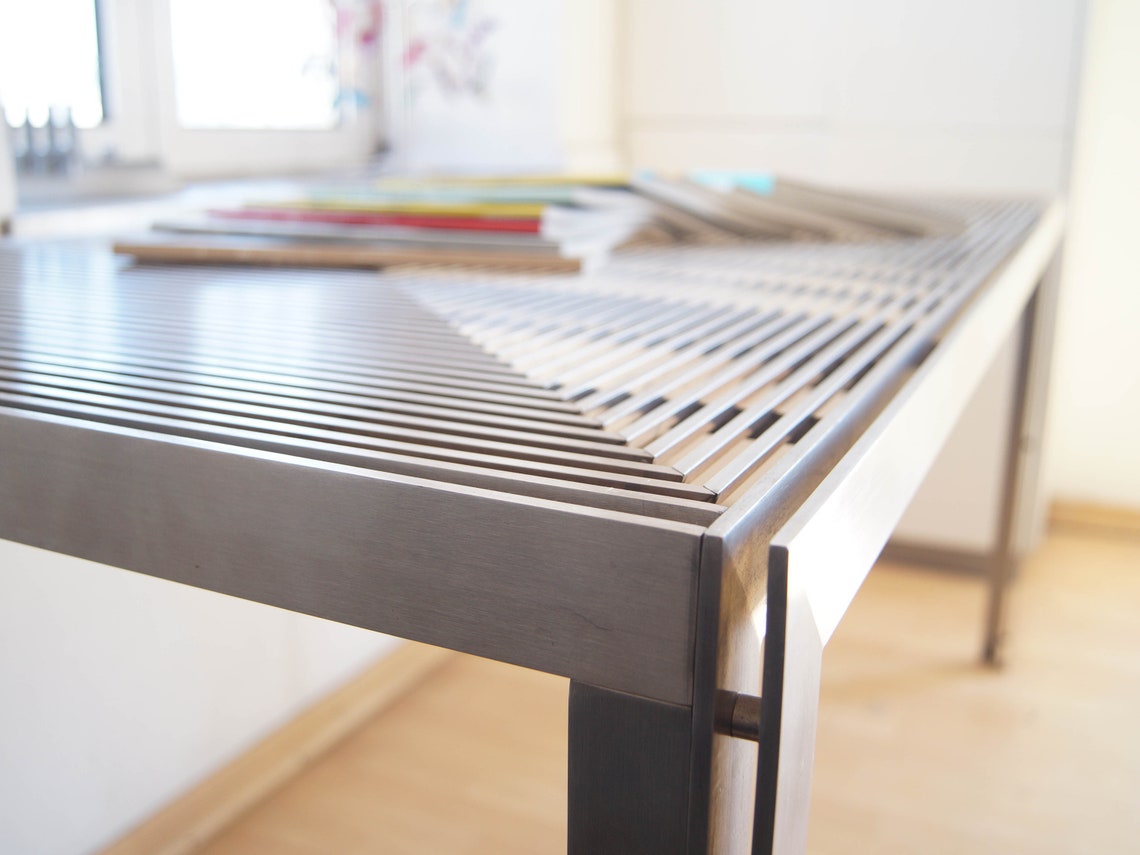Modern Large Stainless Steel Table - Etsy