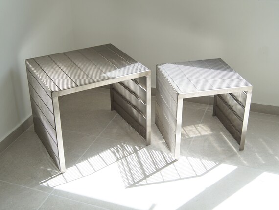 Large Stainless Steel Modern Design Table - Etsy