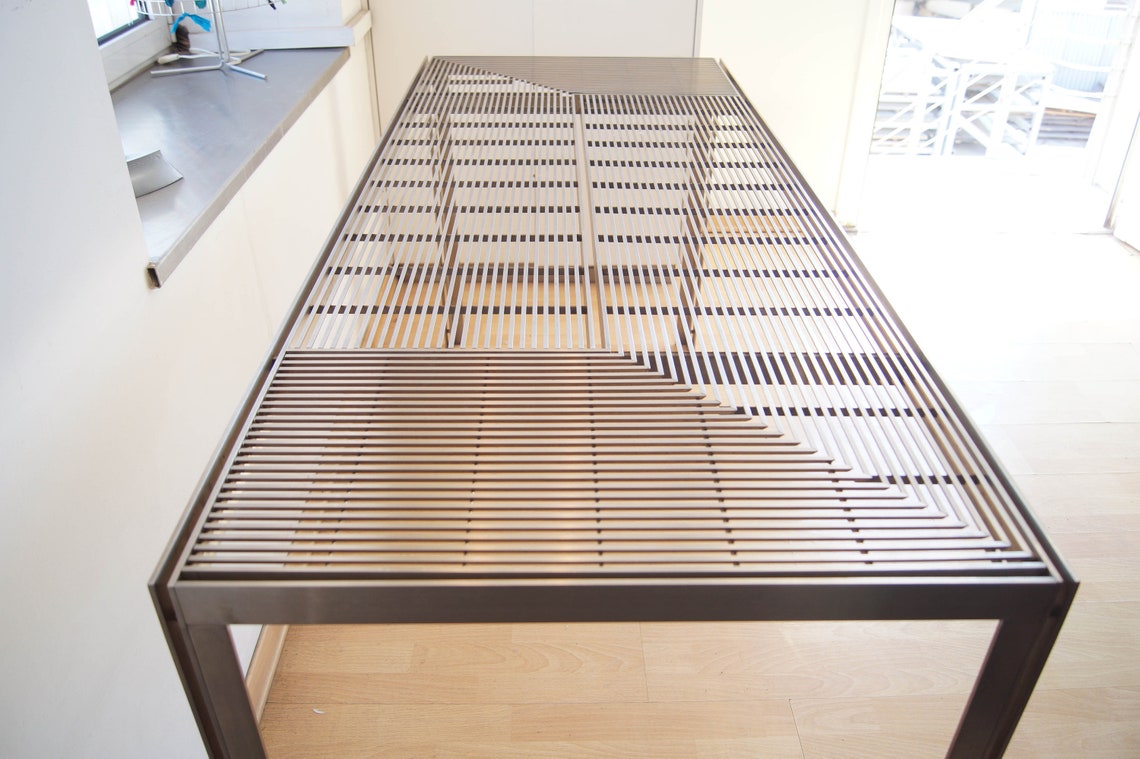Modern Large Stainless Steel Table - Etsy