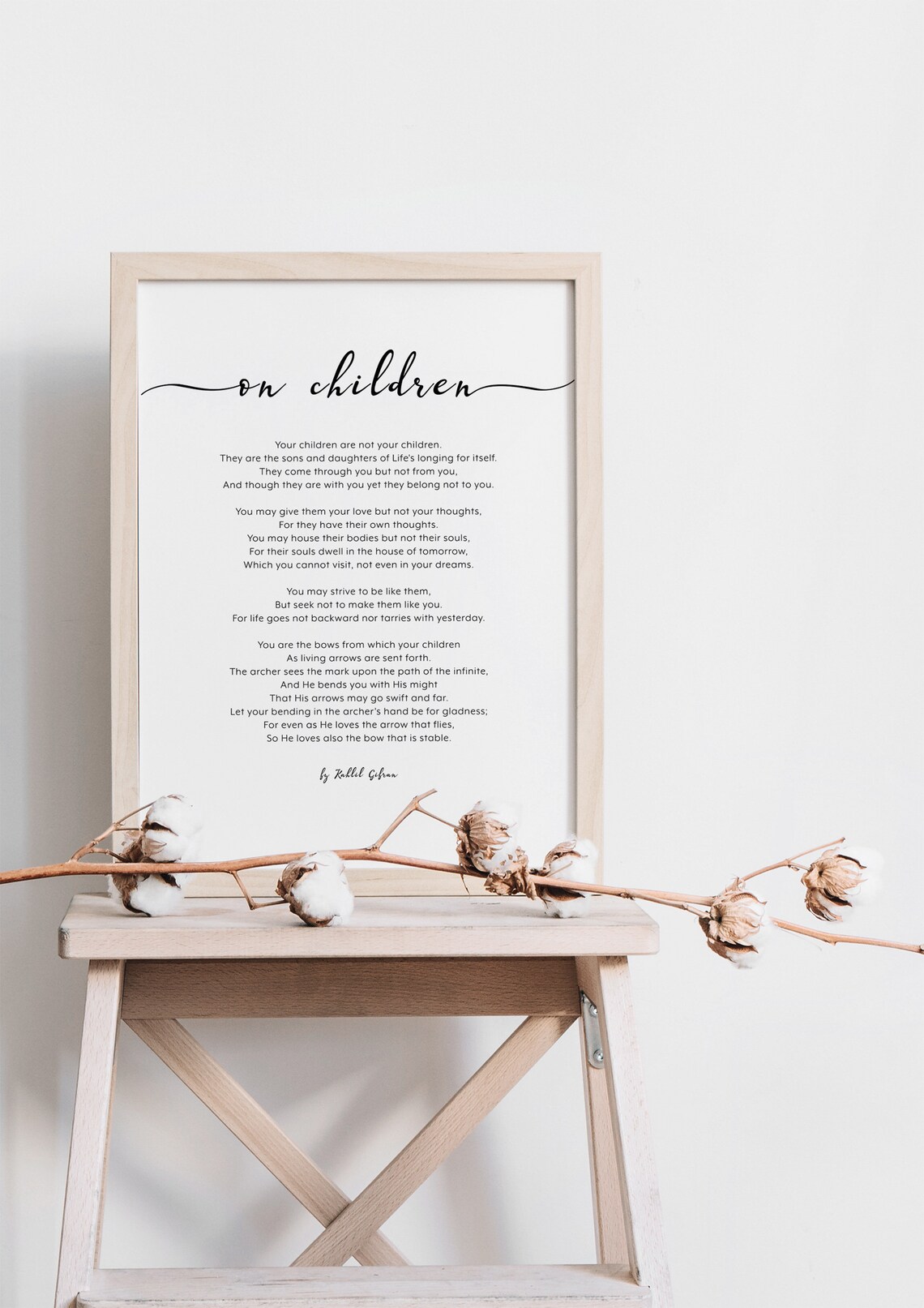 Kahlil Gibran Poem on Children Instant Download Various - Etsy