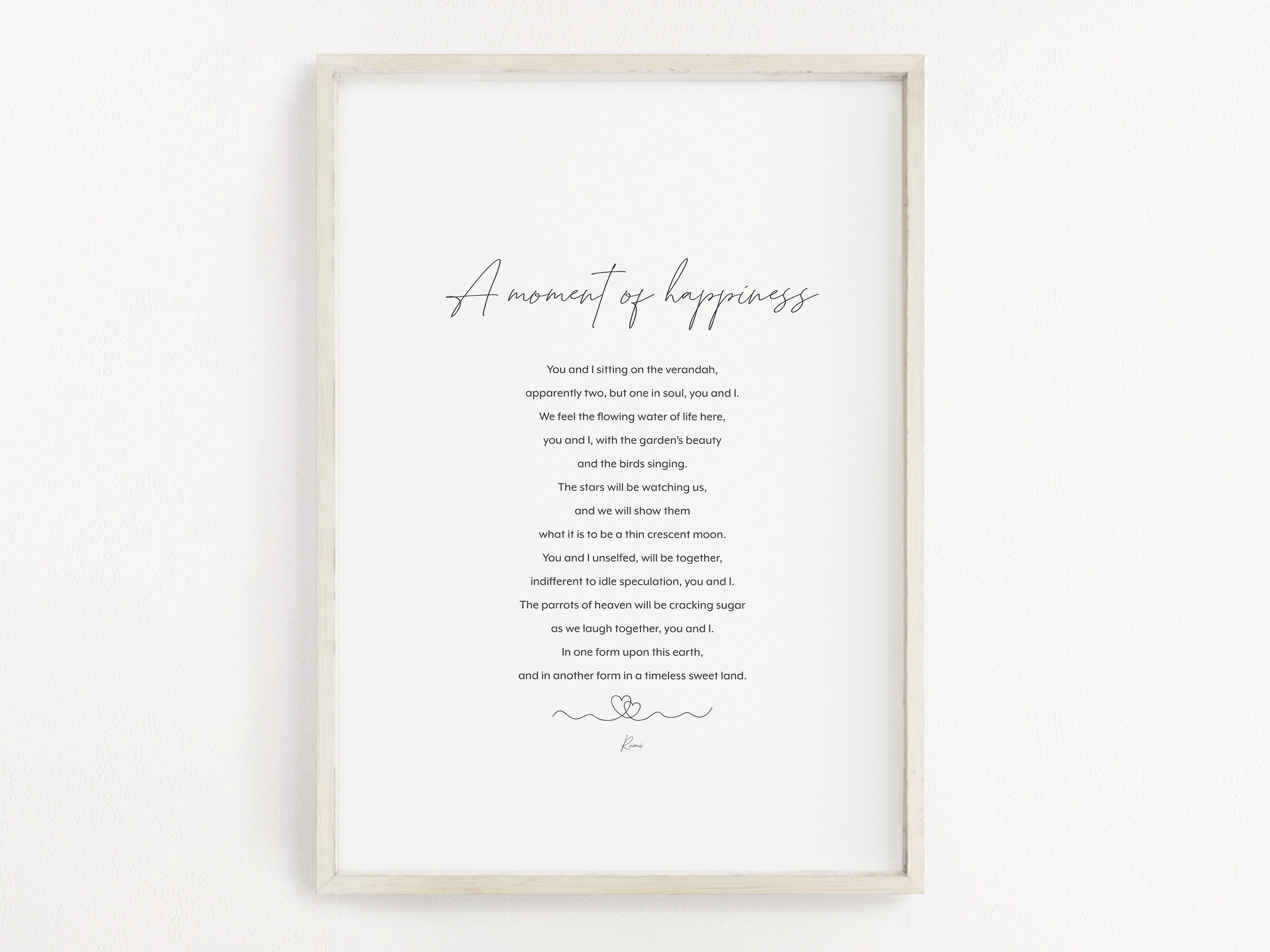 Printable Poem, A Moment of Happiness Poem, Romantic Poetry, Instant ...