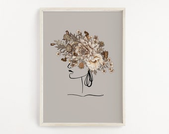 Abstract Flower Art | Etsy