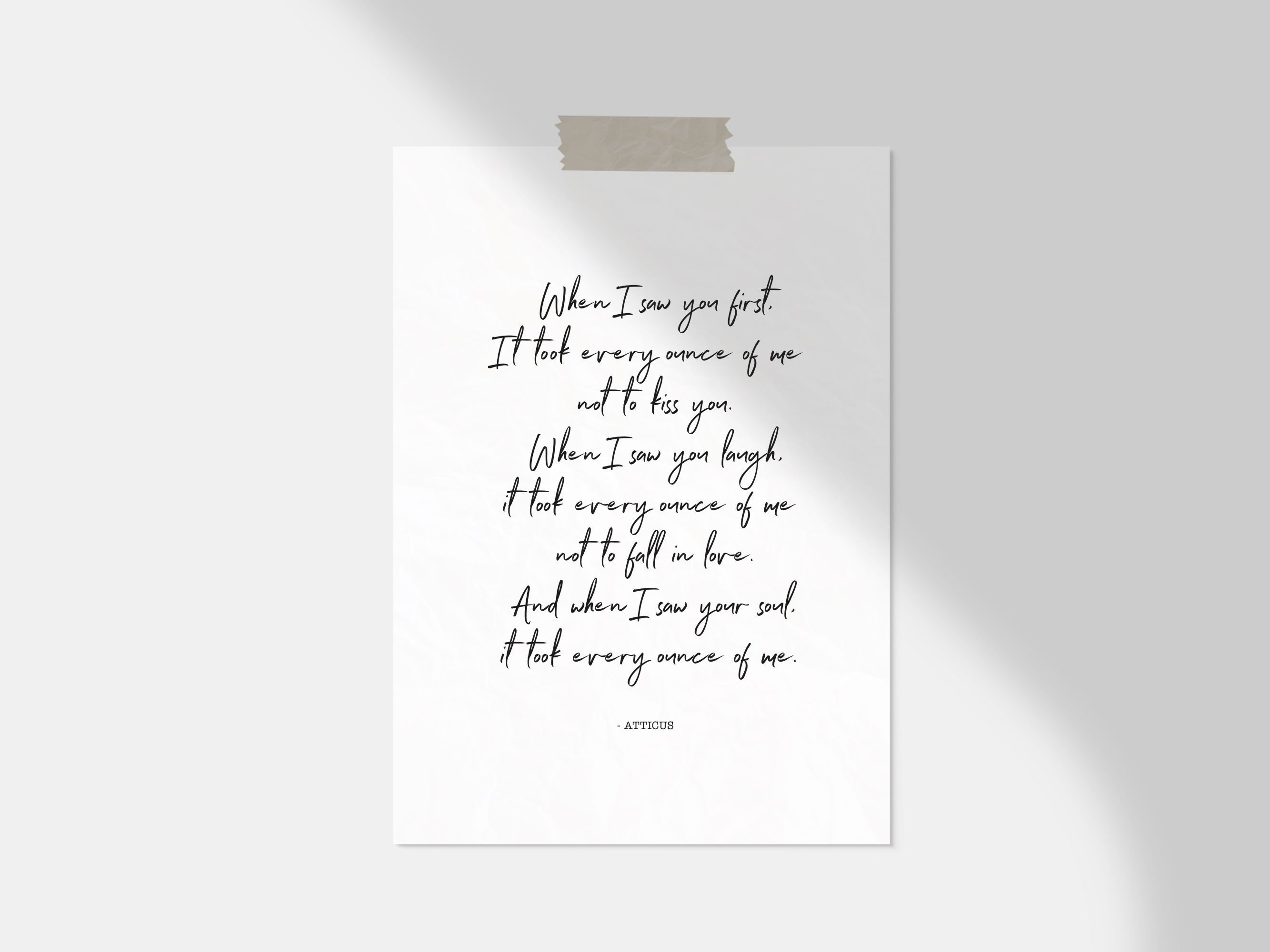 The First Time I Saw You Poem