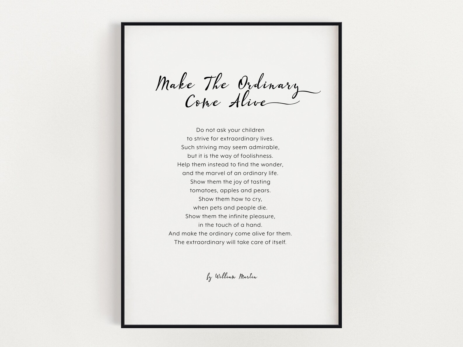 Printable Poem Make the Ordinary Come Alive Instantly | Etsy