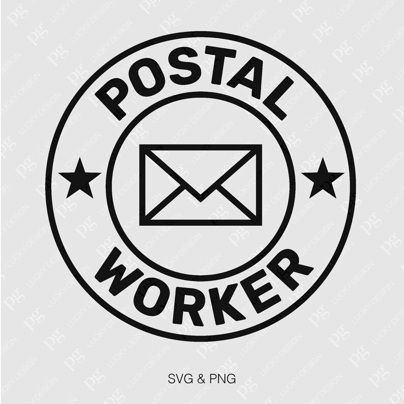 2 Design Postal Worker Svg Png, Distressed Postal Worker Png, Mail ...