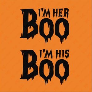 I’m His Boo Svg, I’m Her Boo Svg, Halloween Boo Png, Couples Matching ...