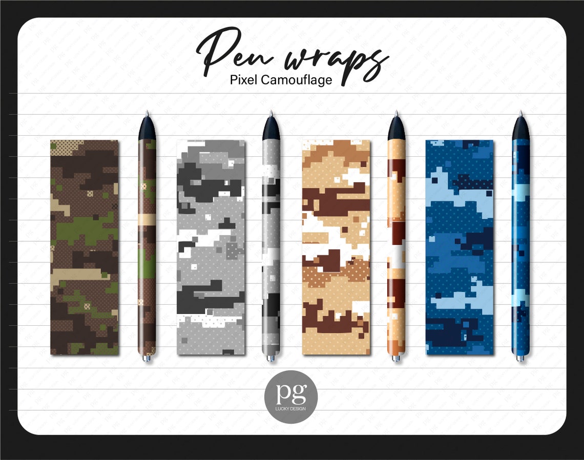 Pixel Camouflage Pen Wraps Army Camo Military Pixel Pattern - Etsy