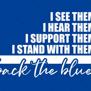 Back the Blue Svg Png, Thin Blue Line Svg, Police Svg, Support Police ...