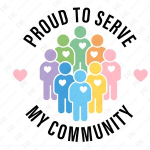 Proud to Serve My Community Svg Png, Volunteer Svg, Volunteer ...