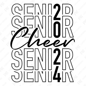 Senior 24 Svg Png, Cheer Senior 2024 Svg, Cheerleader Svg, Cheer Squad ...