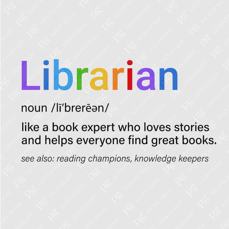 Librarian Definition Svg Png, Back to School, Librarian Svg, Funny ...