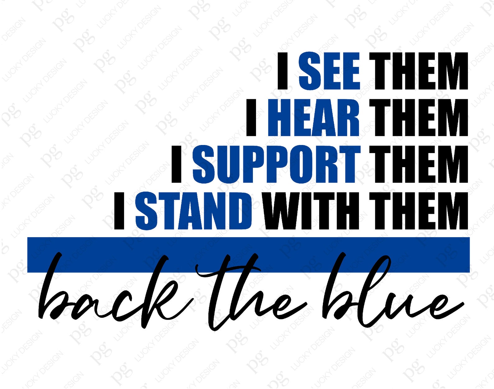 Back the Blue Svg Png, Thin Blue Line Svg, Police Svg, Support Police ...