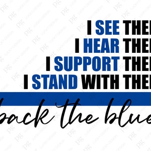 Back the Blue Svg Png, Thin Blue Line Svg, Police Svg, Support Police ...
