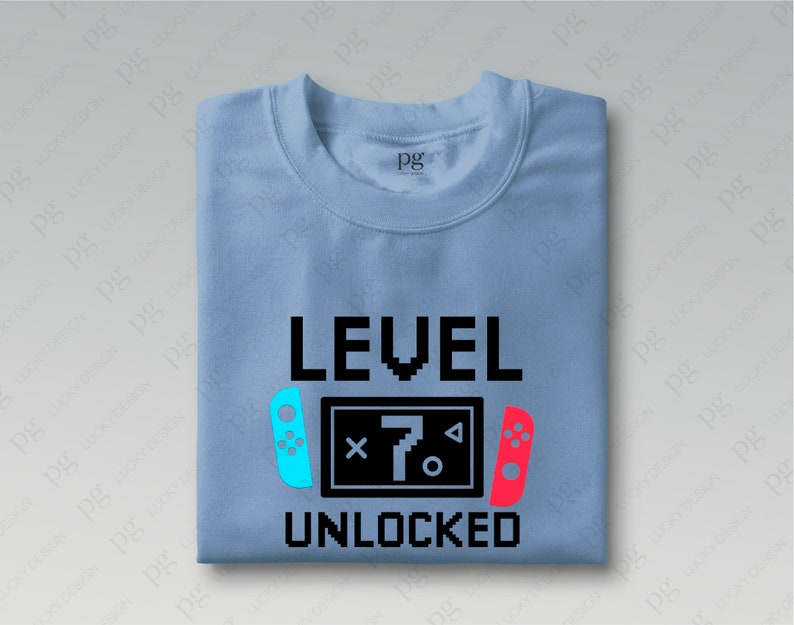Level 7 Unlocked Svg 7th Birthday Boy Girl Kids Seven Years | Etsy