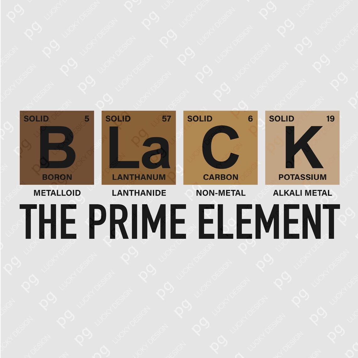 Black the Prime Element SVG PNG: Black History Juneteenth Science ...