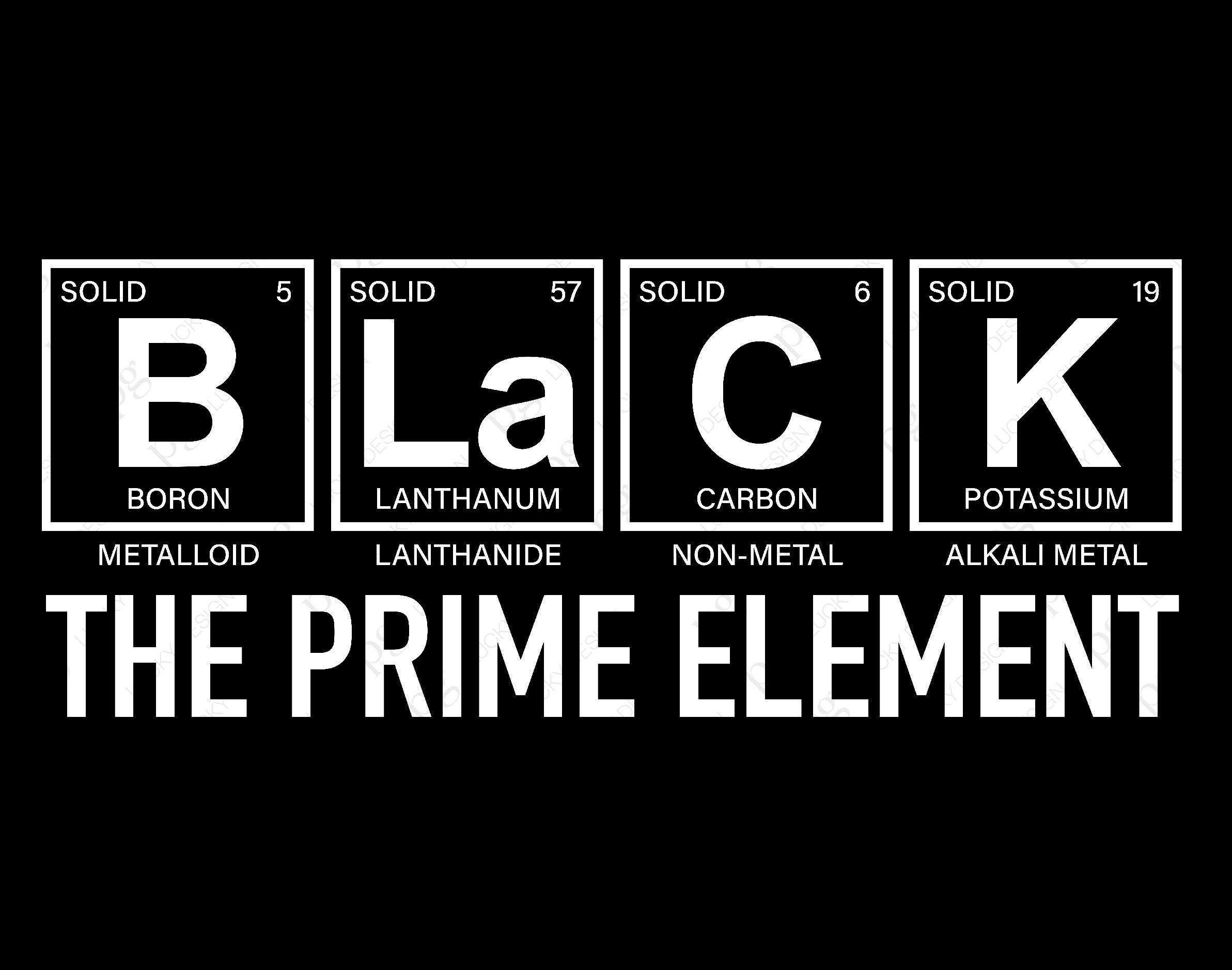 Black the Prime Element Svg Pngblack Pride Svg Black King - Etsy