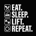 Eat Sleep Lift Repeat Png Svg, Workout Svg, Fitness Svg, Funny Gym ...