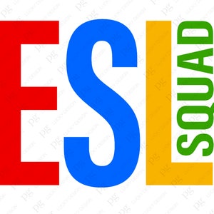 ESL Squad Svg Png, Esl Svg, Esl Teacher Svg, English Second Language ...