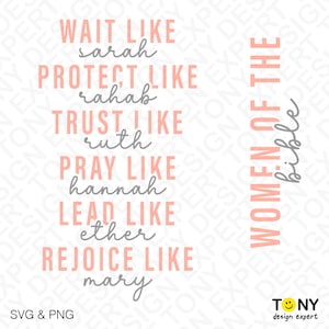 Women of the Bible Svg Png, Christian Religious Bible Verse ...