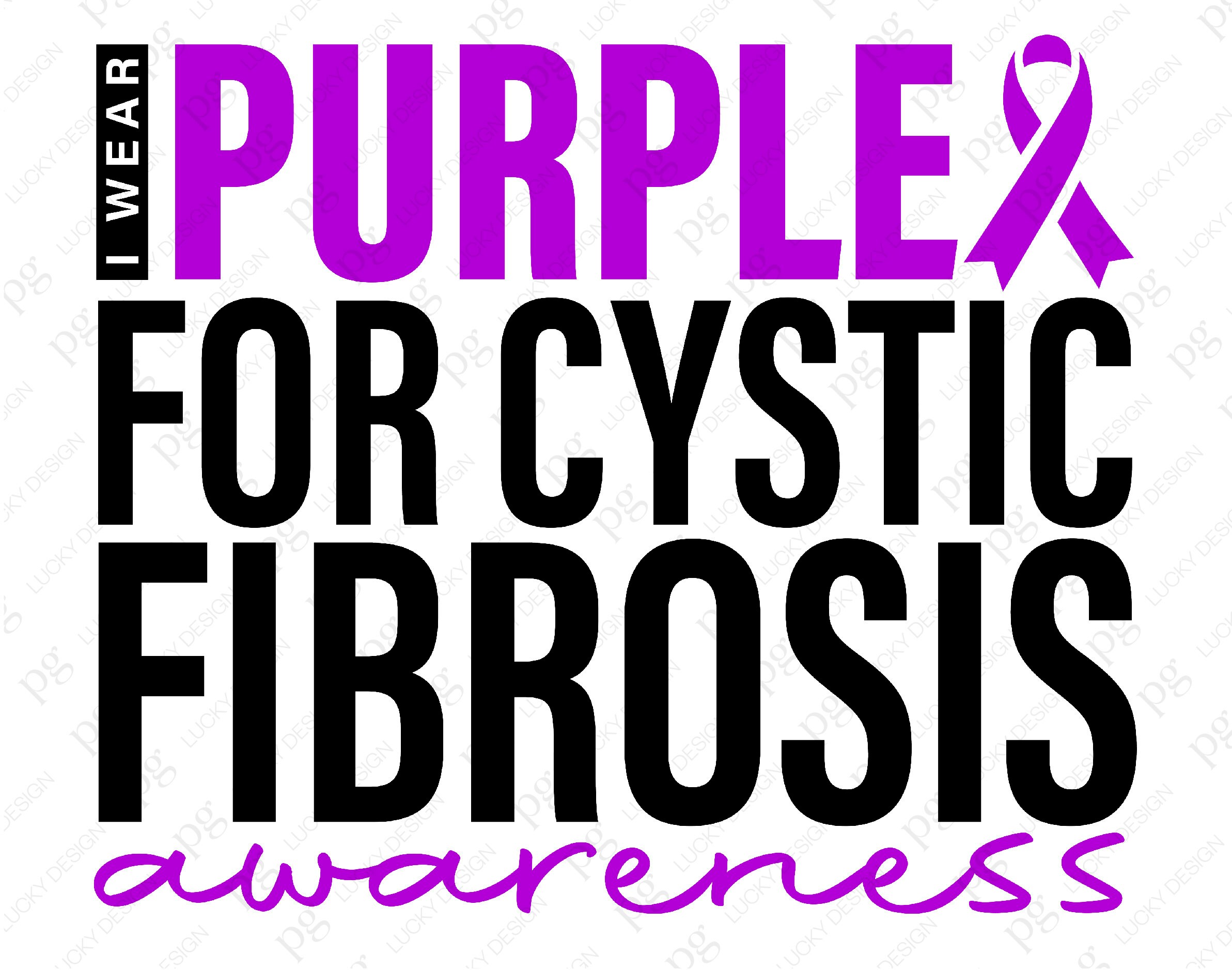 I Wear Purple Svg Png Cystic Fibrosis Awareness Svg Cystic - Etsy