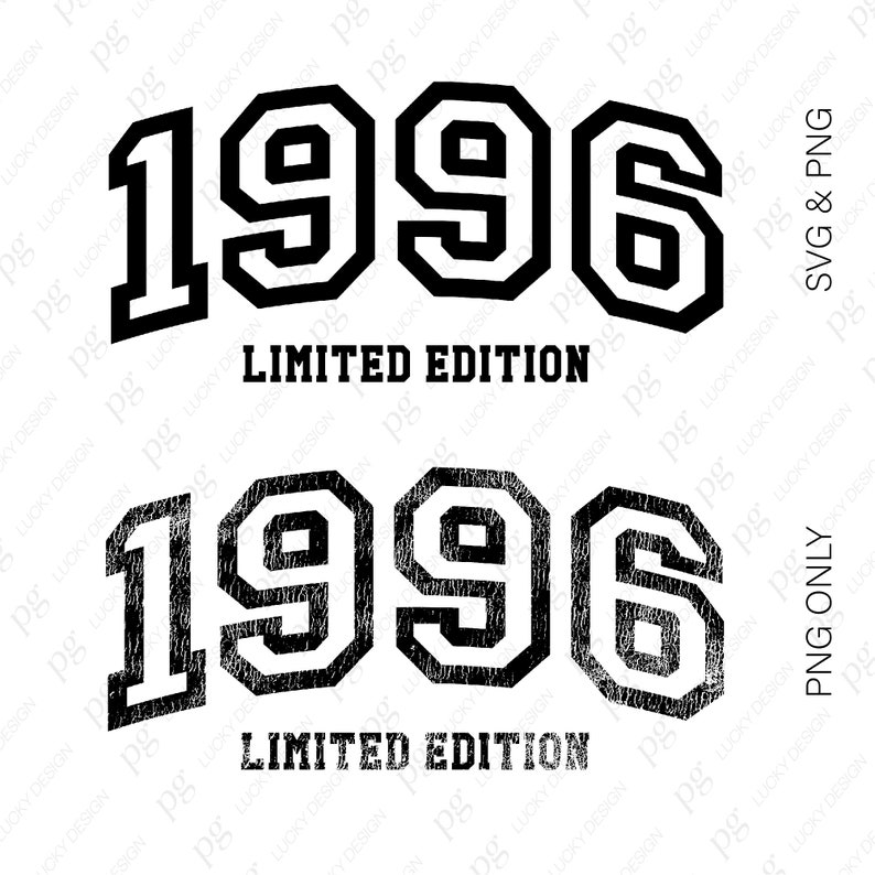 1996 Limited Edition Svg Png, 1996 Svg, 1996 Png, Birthday 1996 Png ...