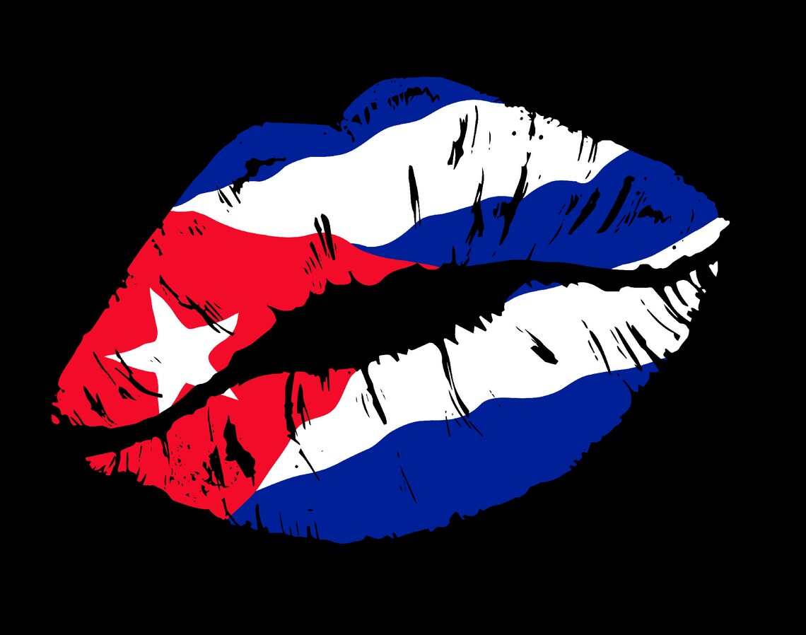 Distressed Cuba Flag Lips soscuba Cuban Supporters Cuba - Etsy