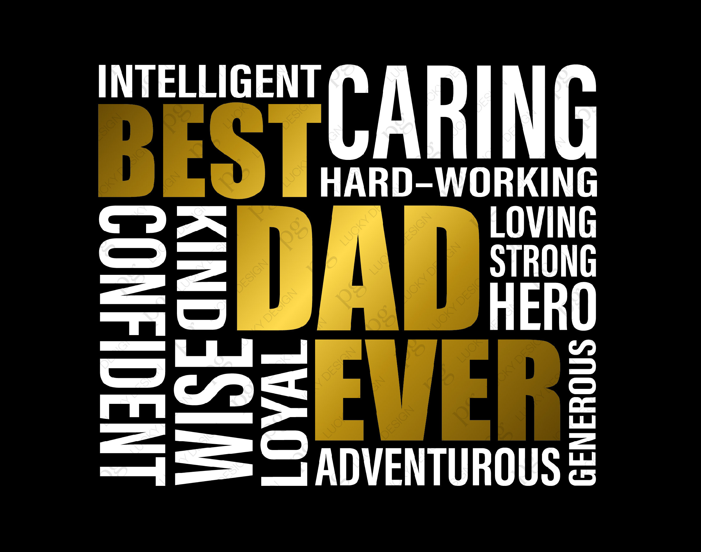 Best Dad Ever Svg, Loving Strong Fearless Hard-working Dad Svg, Father ...