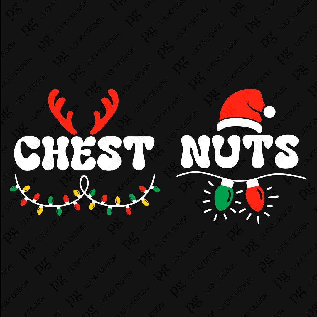 5 Colour Bundle Chest and Nuts Svg Png, Chest Nuts Svg, Funny Christmas ...