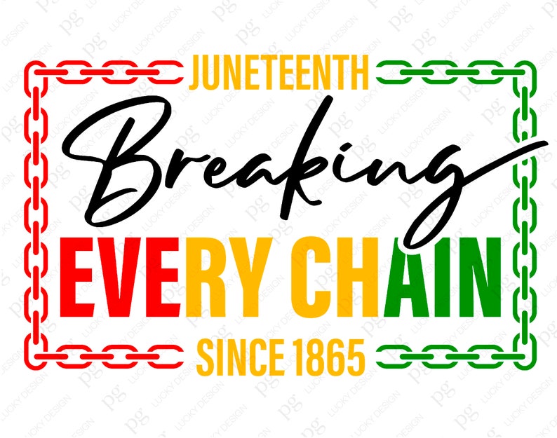 Breaking Every Chain Svg Png Juneteenth Svg Since 1865 Svg - Etsy