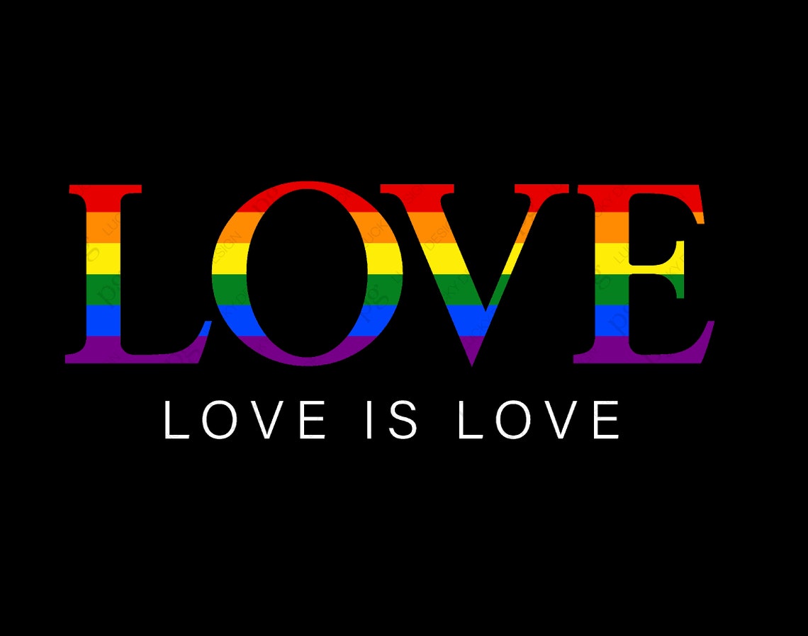 Rainbow Love Svg Love is Love Lgbtq Rainbow Pride Gay Lesbian | Etsy