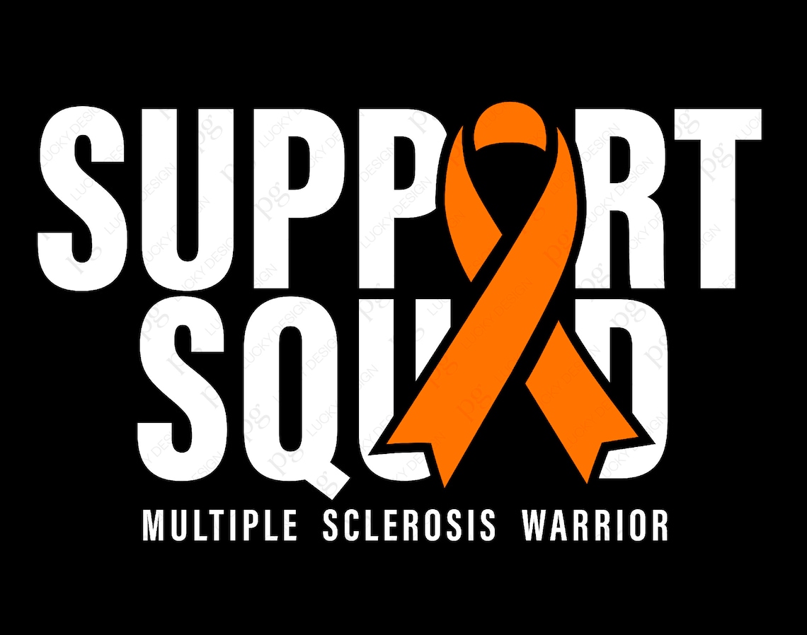 Support Squad Svg Png Orange Ribbon Multiple Sclerosis - Etsy