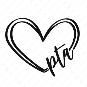PTA Heart Svg Png, PTA Svg, Heart Svg, Cool PTA Appreciation Gift Idea, Pta Clipart, Digital ...