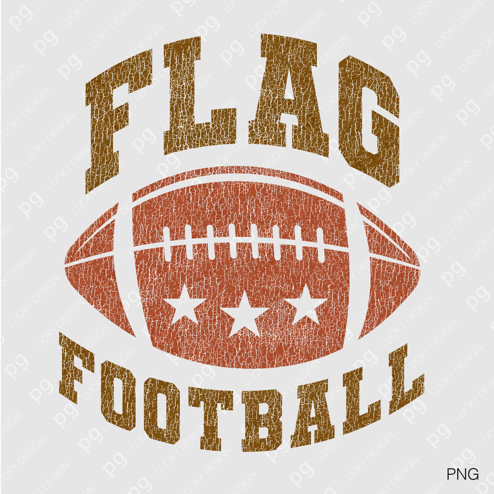 Vintage Flag Football SVG PNG: Distressed Game Day Sports Dad Mom Coach ...