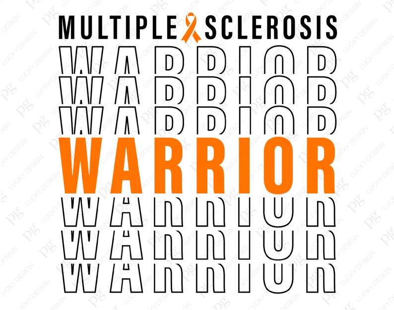 Ms Warrior Svg Png Orange Ribbon Multiple Sclerosis Awareness - Etsy