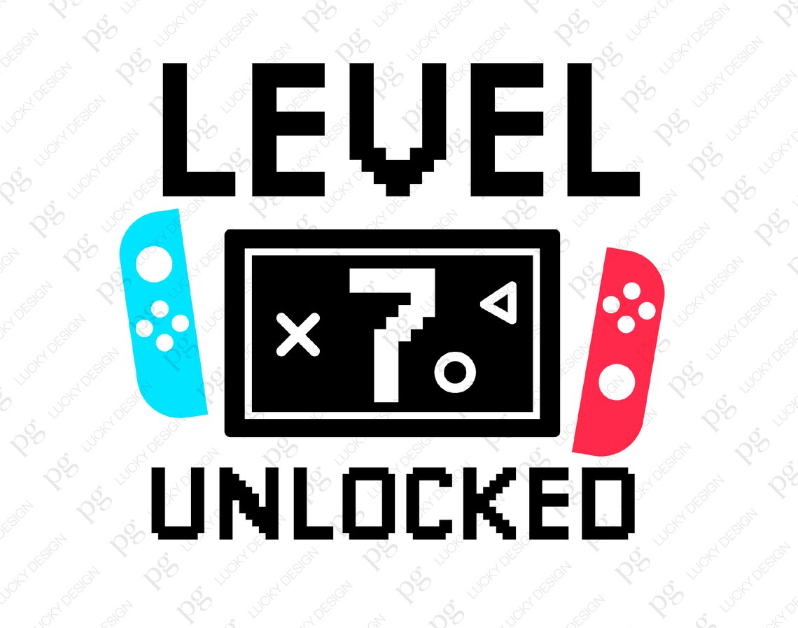 Level 7 Unlocked Svg 7th Birthday Boy Girl Kids Seven Years | Etsy
