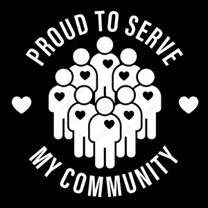 Proud to Serve My Community Svg Png, Volunteer Svg, Volunteer ...