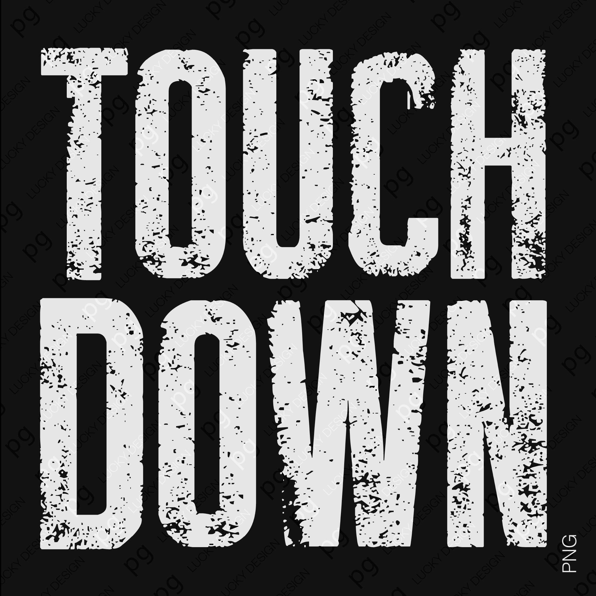 Distressed Touchdown PNG: Football Game Day Sports Fan Retro Humor ...